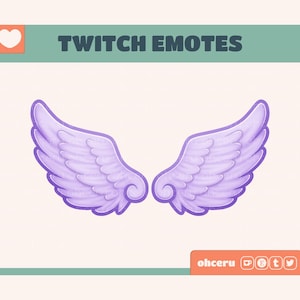 LAVENDER Angel Wings Emote Set || 2 Static Emotes for Twitch / Youtube ...