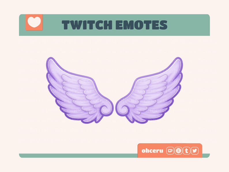 LAVENDER Angel Wings Emote Set || 2 Static Emotes for Twitch / Youtube ...