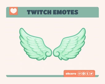 BLUE Angel Wings Emote Set 2 Static Emotes for Twitch / Youtube ...