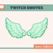 MINT Angel Wings Emote Set || 2 Static Emotes for Twitch / Youtube ...