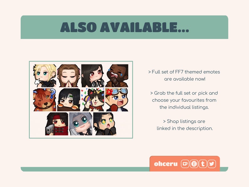 FFVII Barret Wallace LUL Laughing Emote || 1 Static Emote for Twitch ...