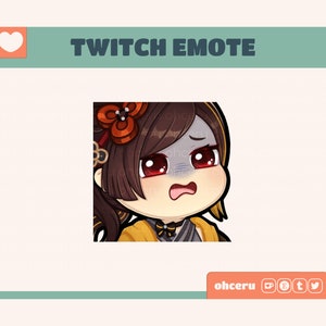 Genshin Impact Chiori EW Disgusted Emote || 1 Static Emote for Twitch ...