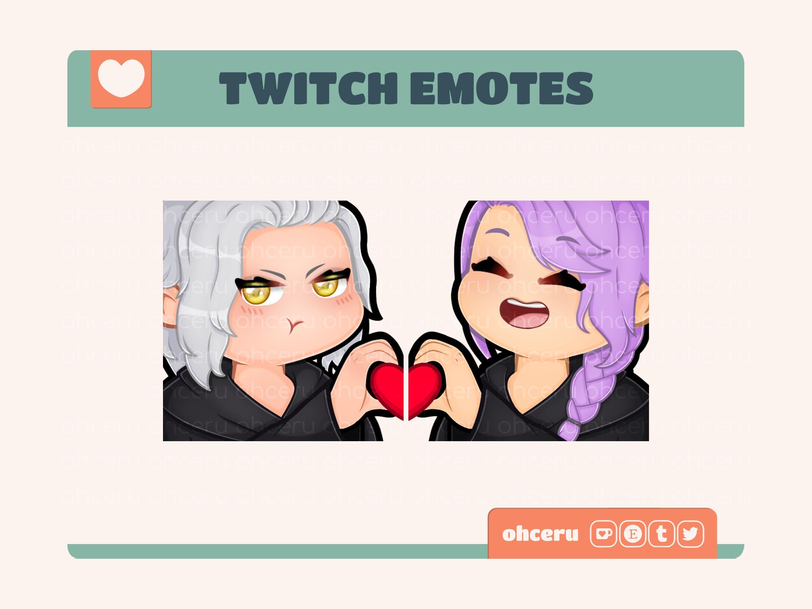 FFXIV Endwalker Hythades Heart Emote Set || 2 Static Emotes for Twitch ...