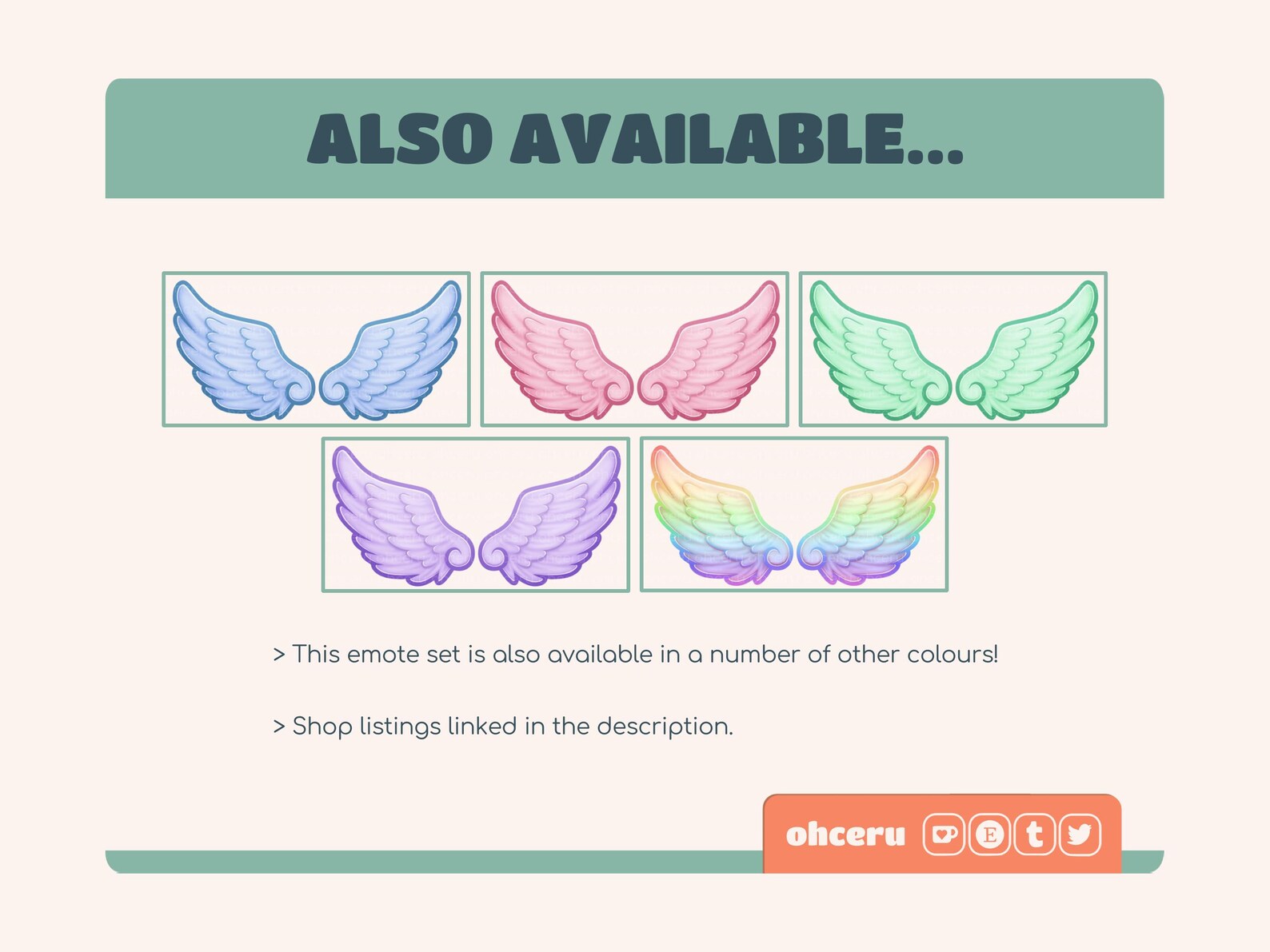 BLUE Angel Wings Emote Set || 2 Static Emotes for Twitch / Youtube ...