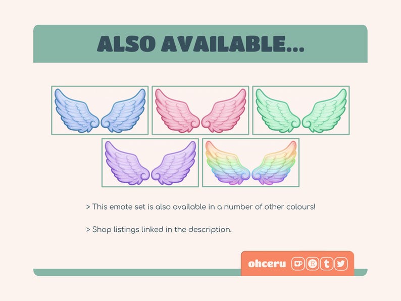 BLUE Angel Wings Emote Set || 2 Static Emotes for Twitch / Youtube ...