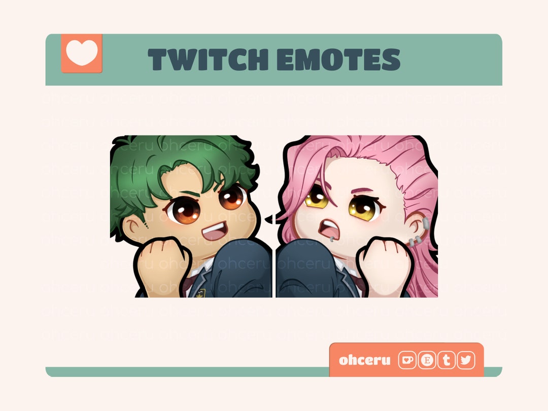 SK8 the Infinity Matchablossom Emote Set || 2 Static Emotes for Twitch ...