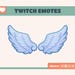 BLUE Angel Wings Emote Set || 2 Static Emotes for Twitch / Youtube ...