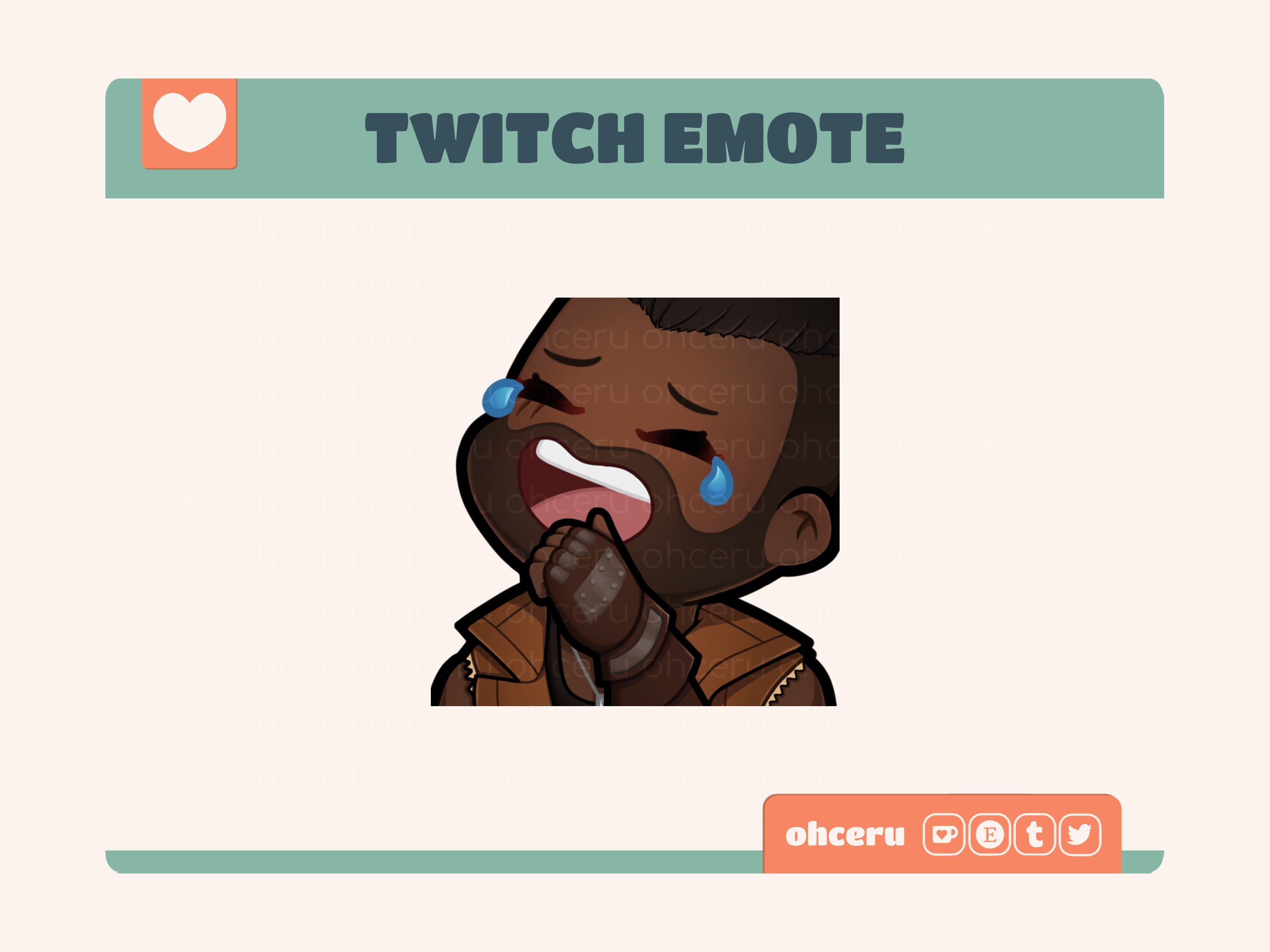FFVII Barret Wallace LUL Laughing Emote || 1 Static Emote for Twitch ...
