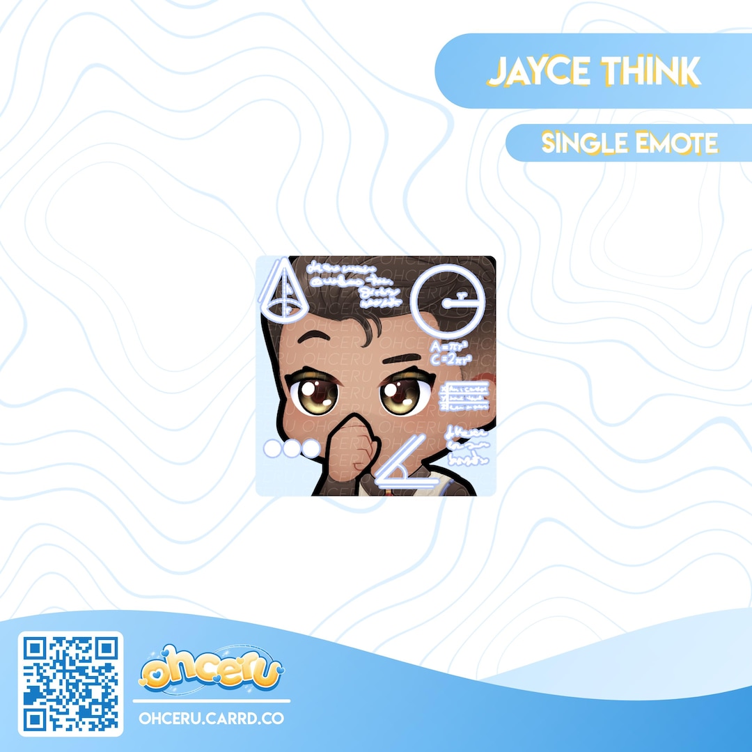 Arcane Jayce Think Emote || 1 Static Emote for Twitch / Youtube ...