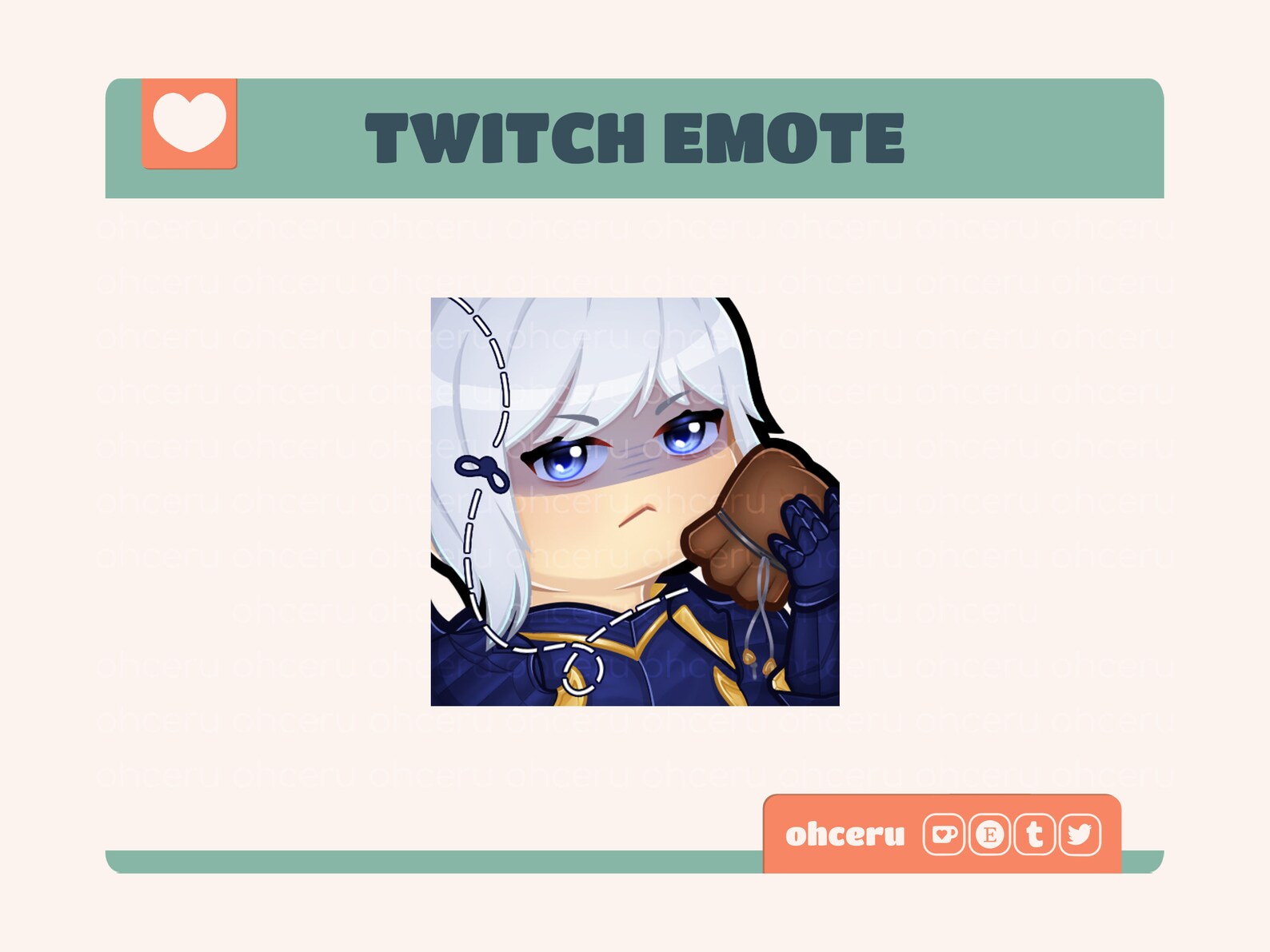 FFXIV Estinien Varlineau No Gil Emote || 1 Static Emote for Twitch ...
