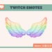 RAINBOW Angel Wings Emote Set || 2 Static Emotes for Twitch / Youtube ...