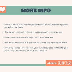 Midnight Panel Set || 38 Twitch Panels || Cute Stream Assets || Premade ...