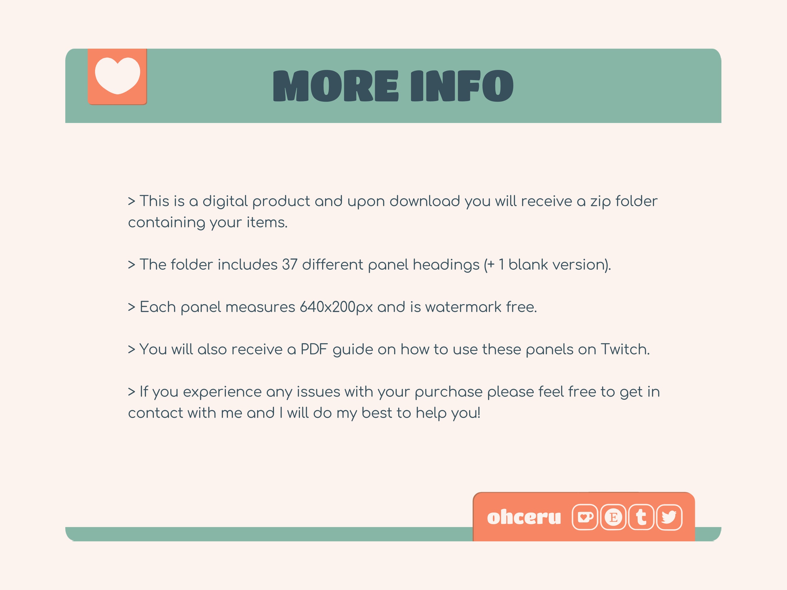 Midnight Panel Set || 38 Twitch Panels || Cute Stream Assets || Premade ...