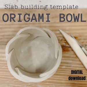 Origami Bowl Pottery Template: Slab Building Tool (PDF Pattern) - Etsy
