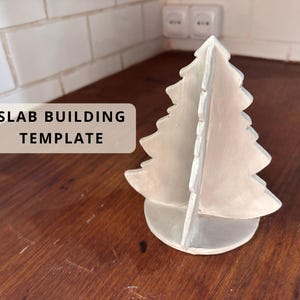 Christmas Tree Pottery Template, Christmas Home Decor, Interlocking ...