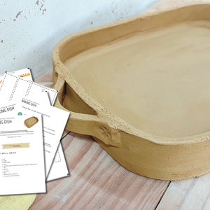 Pottery Baking Dish Template: Lasagna Pan Slab Building (PDF Pattern ...