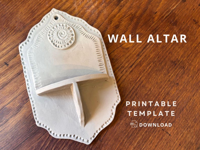Ceramic Wall Altar Slab Building Template: Pottery Pattern (PDF Pattern ...