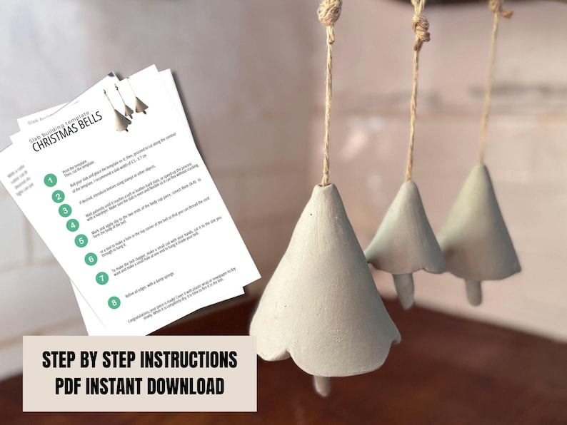 Christmas Bells Pottery Template: DIY Ceramic Pattern (PDF Pattern) - Etsy