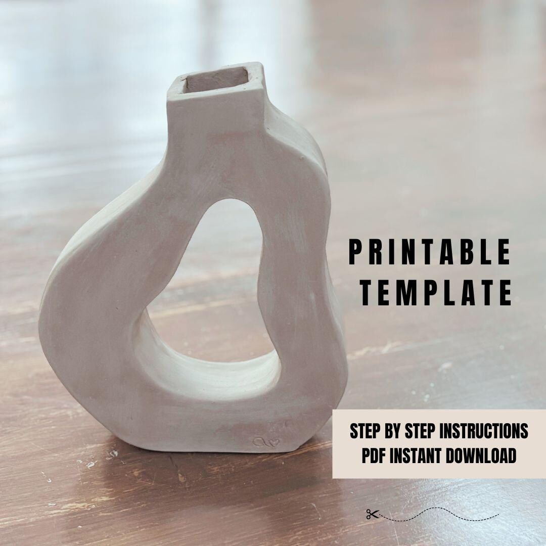 Handmade Ceramic Vase Template – Homeware DIY Slab Building (PDF ...