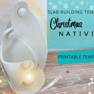 Christmas Nativity Pottery Template: DIY Ceramic Ornament (PDF Pattern ...