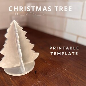 Christmas Tree Pottery Template, Christmas Home Decor, Interlocking ...