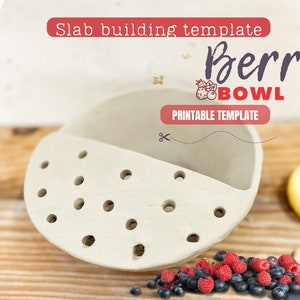 Berry Bowl Pottery Template: Ceramic Colander Slab Building (PDF ...