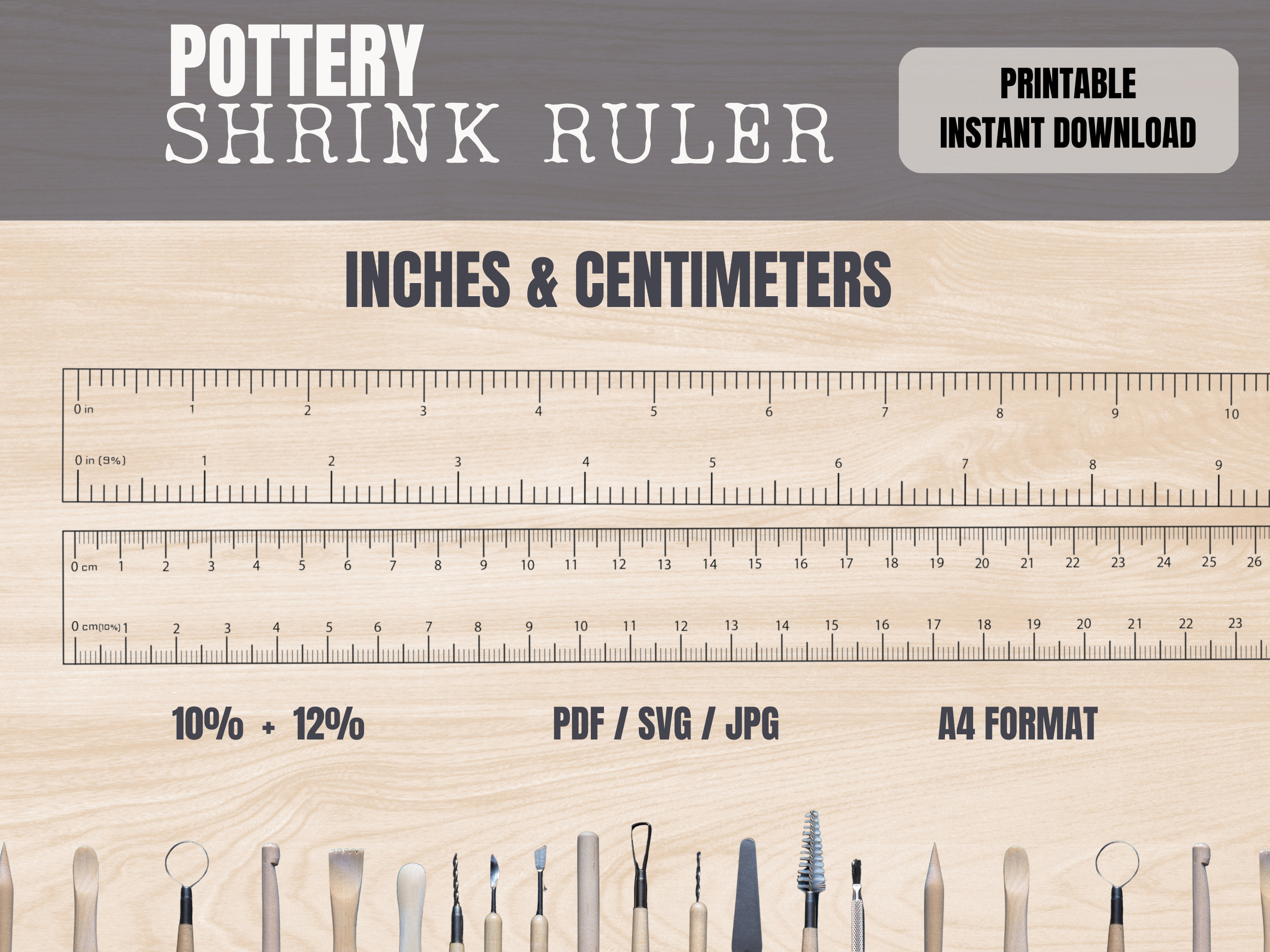 Pottery Shrink Ruler, Pottery Tool, Pottery Supplies - Etsy