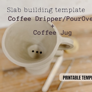 Pottery Pour Over Coffee Set Template: Slab Building Pattern (PDF ...