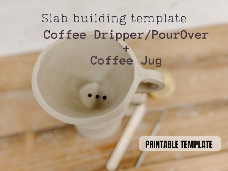 Pottery Pour Over Coffee Set Template: Slab Building Pattern (PDF ...