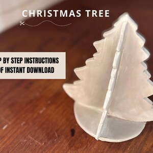 Christmas Tree Pottery Template, Christmas Home Decor, Interlocking ...