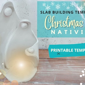 Christmas Nativity Pottery Template: DIY Ceramic Ornament (PDF Pattern ...