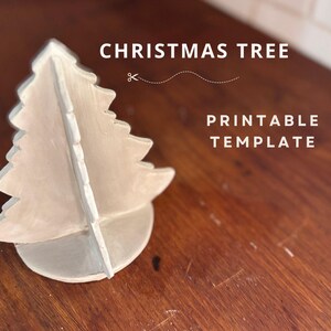 Christmas Tree Pottery Template, Christmas Home Decor, Interlocking ...