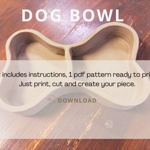Dog Bowl Pottery Template: Slab Building PDF Pattern - Etsy