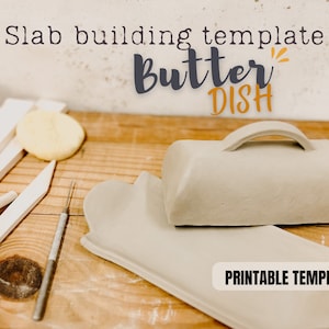 Butter Dish Pottery Template: DIY Slab Building (PDF Pattern) - Etsy