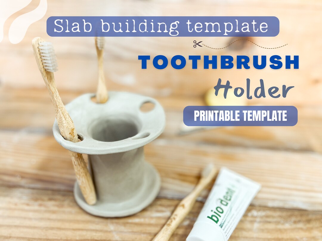 Toothbrush Holder Pottery Template for Slab Building, Pottery Tool ...