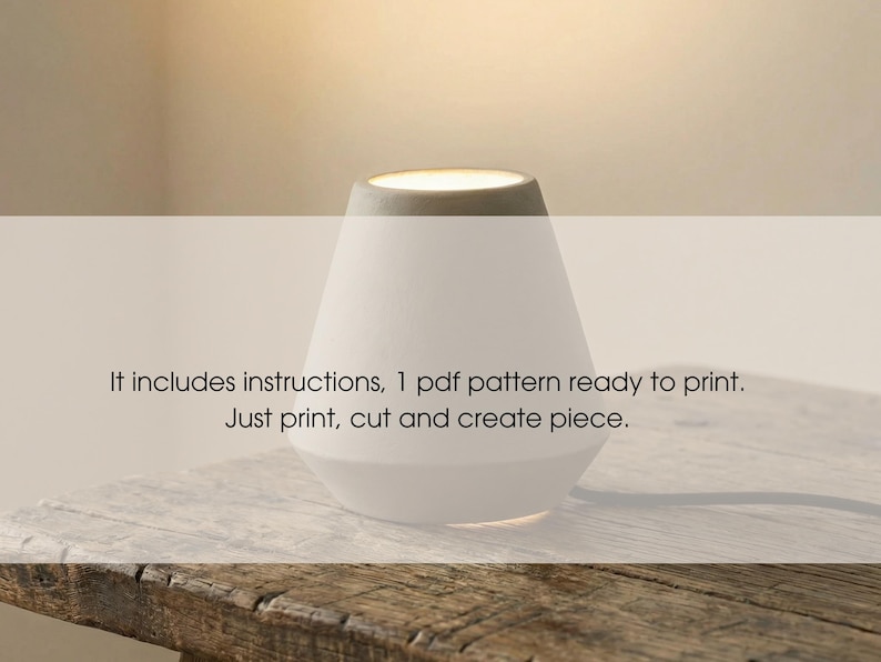 Ceramic Lamp Pottery Template: Homeware DIY Slab Building (PDF Pattern ...