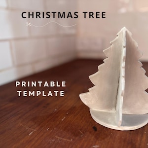 Christmas Tree Pottery Template, Christmas Home Decor, Interlocking ...