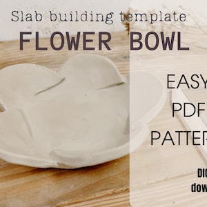 Origami Pottery Template for Slab Building a Flower Bowl, Pottery Tool ...