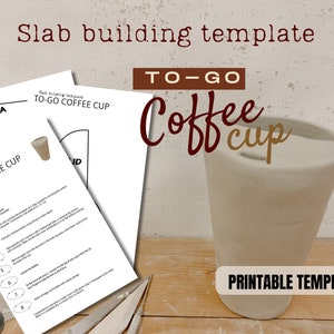 Pottery Coffee Cup Template: Slab Built Mug DIY (PDF Pattern) - Etsy