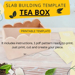 Ceramic Tea Box Pottery Template: DIY Slab Building (PDF Pattern) - Etsy