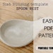 Pottery Spoon Rest Template: Slab Build, Printable (PDF Pattern) - Etsy