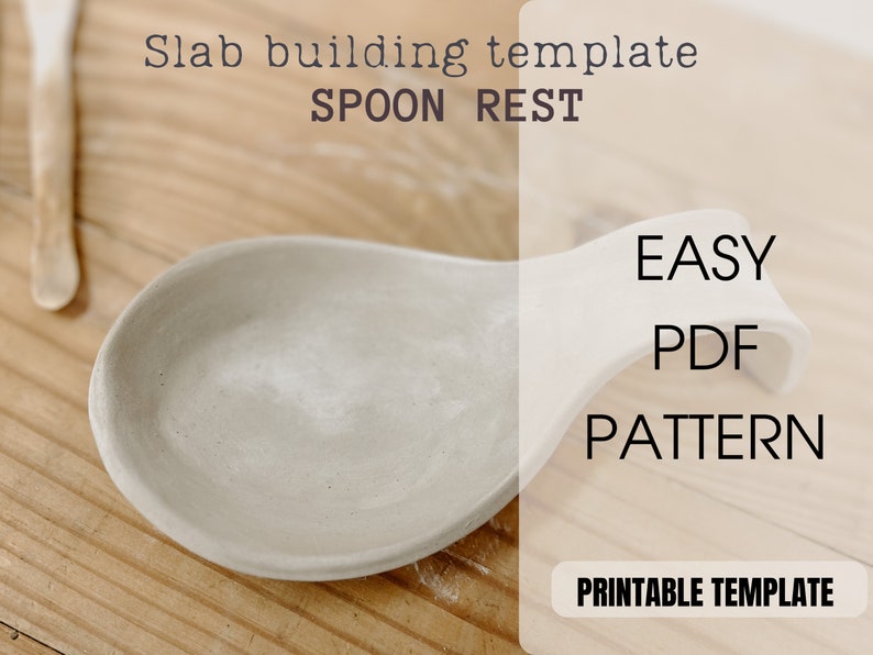 Pottery Spoon Rest Template: Slab Build, Printable (PDF Pattern) - Etsy
