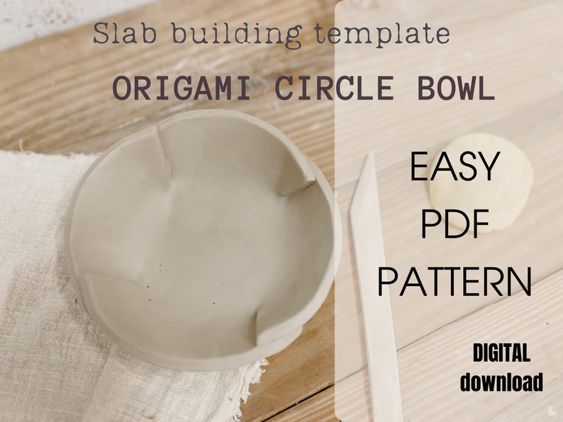 Slab Pottery Template for Create a Circular Bowl Slab Building Template ...
