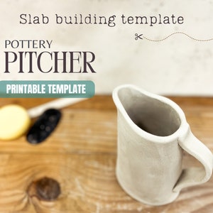 Pottery Pitcher Slab Building Template: DIY Ceramic Jug (PDF Pattern ...