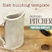 Pottery Pitcher Slab Building Template: DIY Ceramic Jug (PDF Pattern ...