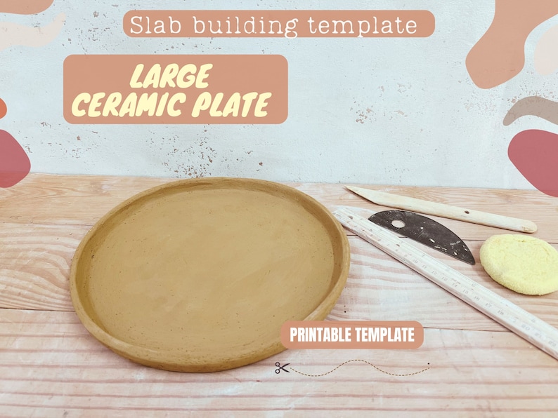 Pottery Dinner Plate Template: DIY Ceramic Slab Building (PDF Pattern ...