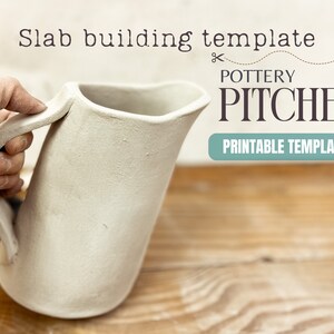 Pottery Pitcher Slab Building Template: DIY Ceramic Jug (PDF Pattern ...