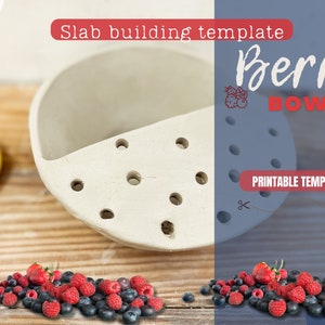 Berry Bowl Pottery Template: Ceramic Colander Slab Building (PDF ...