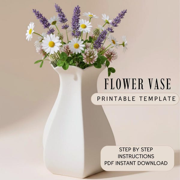 Printable Vase Templates - Etsy