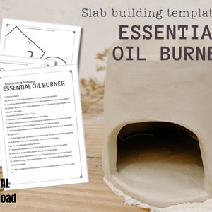 Essential Oil Burner Pottery Template: Slab Building (PDF Pattern) - Etsy